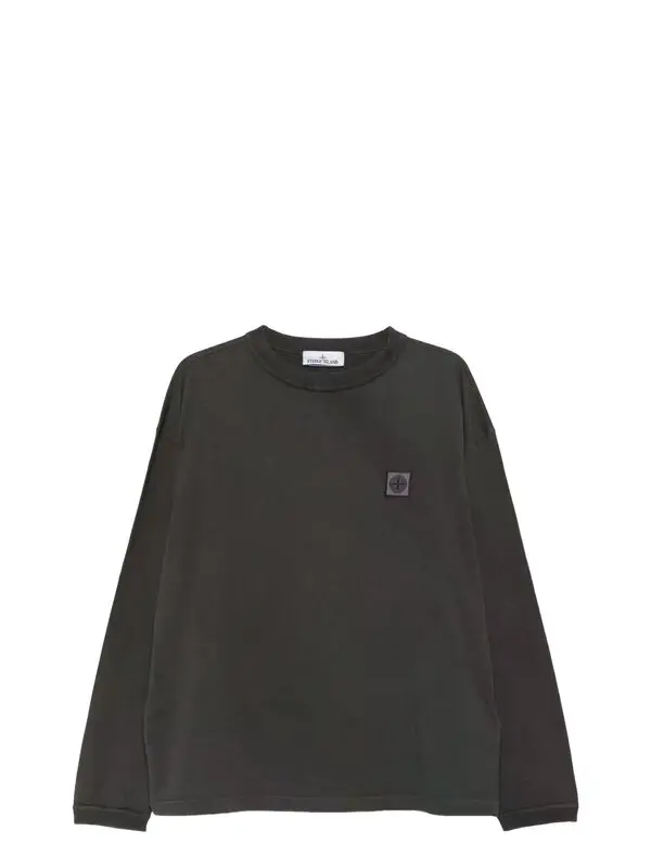 Stone Island Logo-patch Long-sleeve T-shirt - Grey
