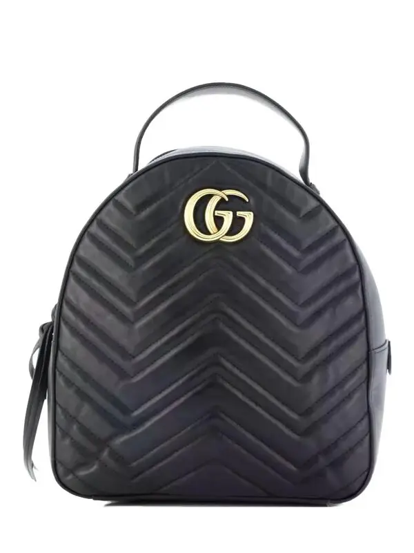 Gucci Gg Marmont Matelasse Small Backpack - Black
