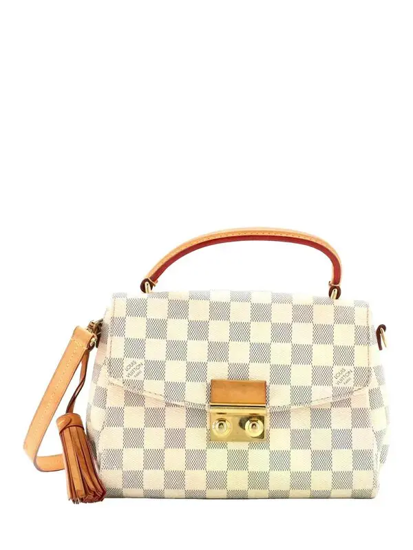 LOUIS VUITTON Croisette Damier Azur Crossbody Bag - White