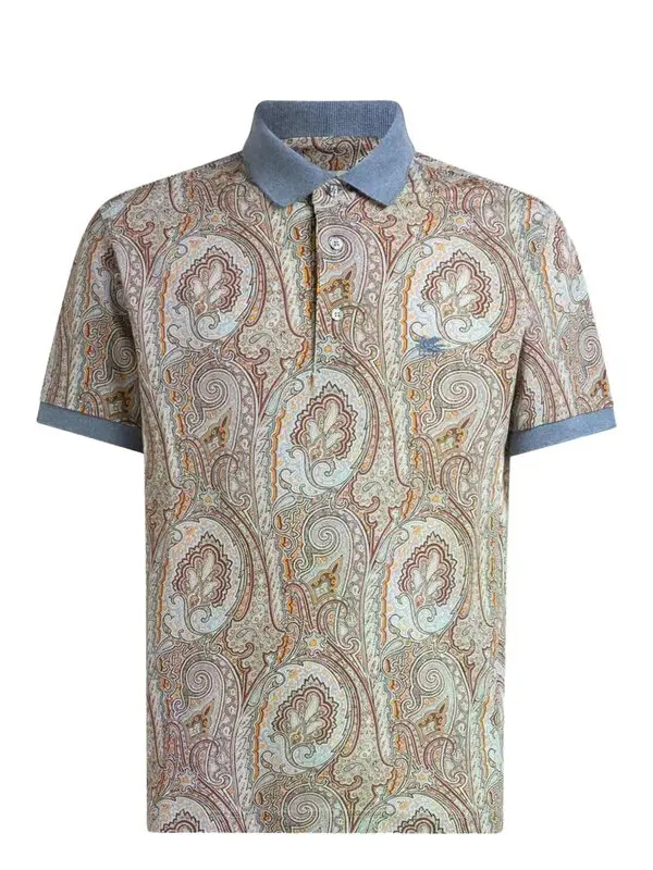 Etro Piqué Polo Shirt - Neutrals