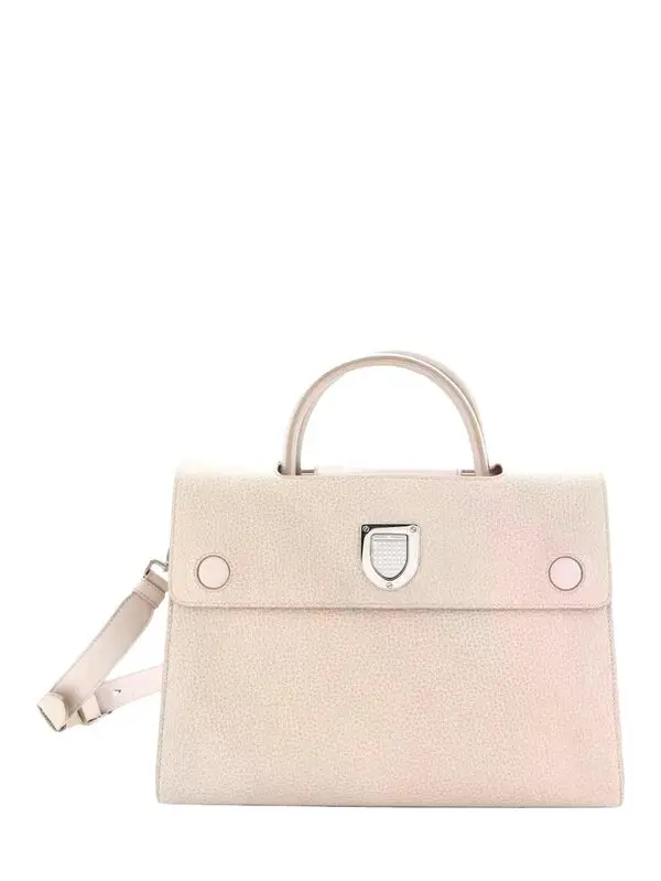 Dior Diorever Leather Medium Satchel - Neutrals