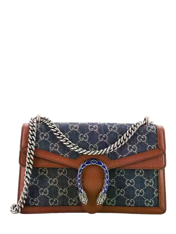 Gucci Dionysus Gg Denim Small Shoulder Bag - Blue