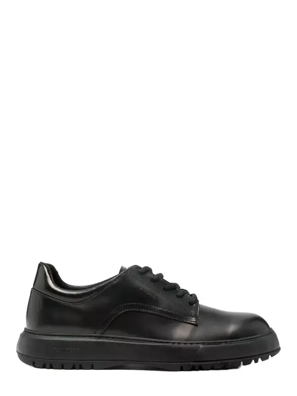 REFERENC Leather Derby Shoes - Black