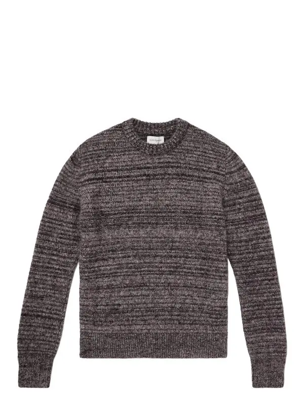 Oliver Spencer Slim-fit Space-dyed Knitted Sweater - Black