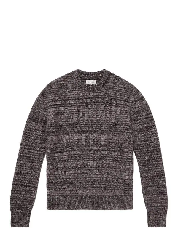 Oliver Spencer Slim-fit Space-dyed Knitted Sweater - Black