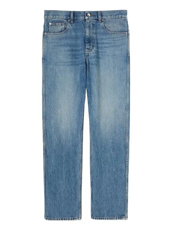 Gucci Slim Fit Cotton Denim Pants - Blue