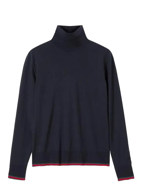 Gucci Fine Knit Wool Turtleneck - Blue