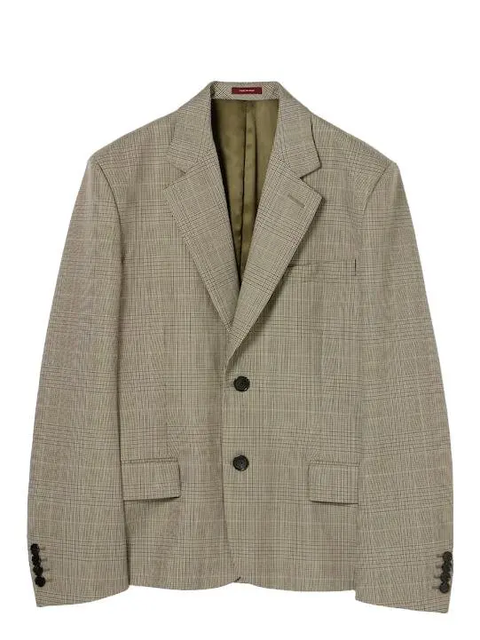 Gucci Prince Of Wales Wool Jacket - Beige
