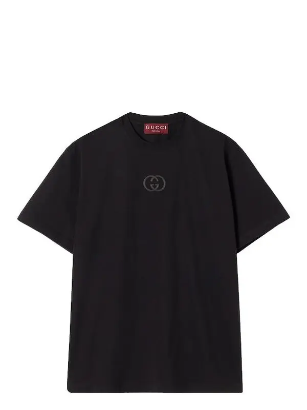 Gucci Cotton Jersey T-shirt With Embroidery - Black