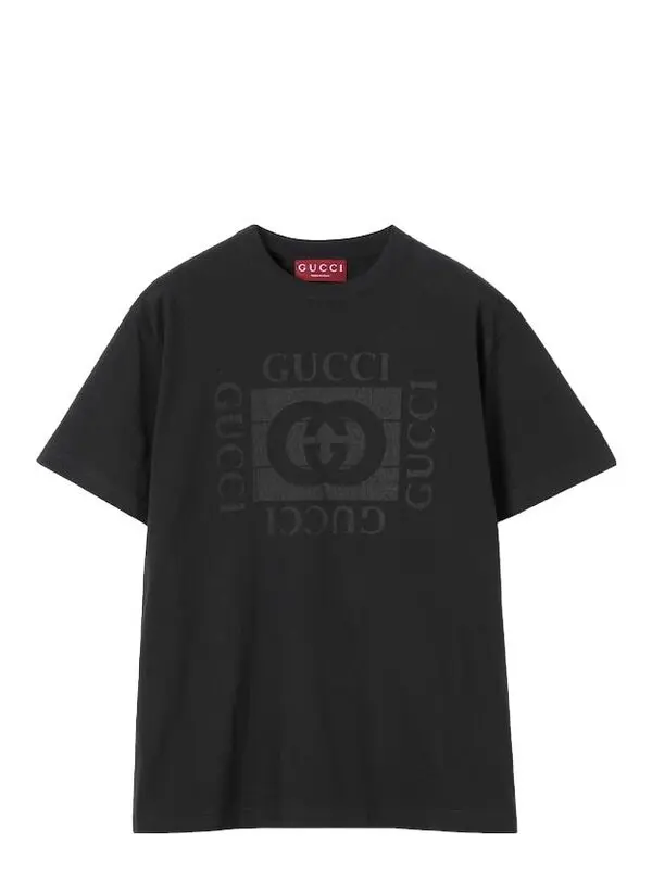 Gucci Cotton Jersey T-shirt With Print - Black