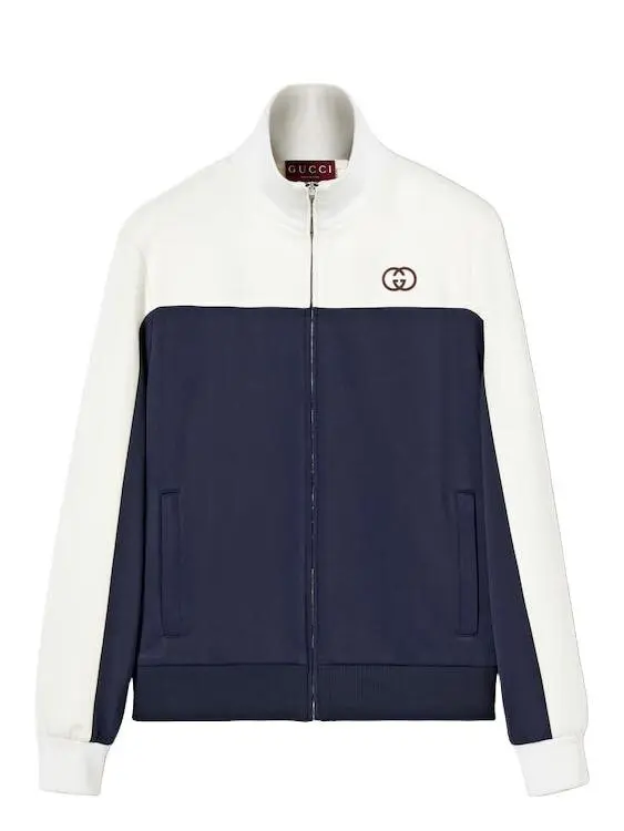 Gucci Technical Jersey Zip Jacket - Blue