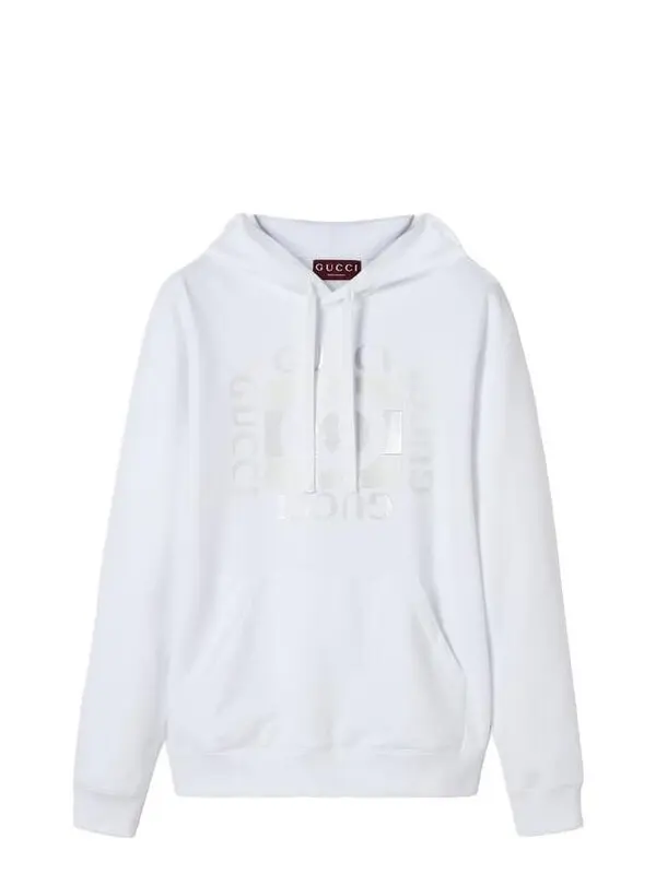 Gucci Cotton Jersey Sweatshirt With Interlocking G Print - White