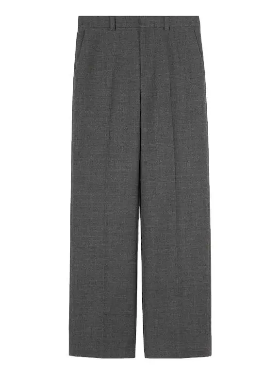 Gucci Wool Crêpe Trousers - Grey