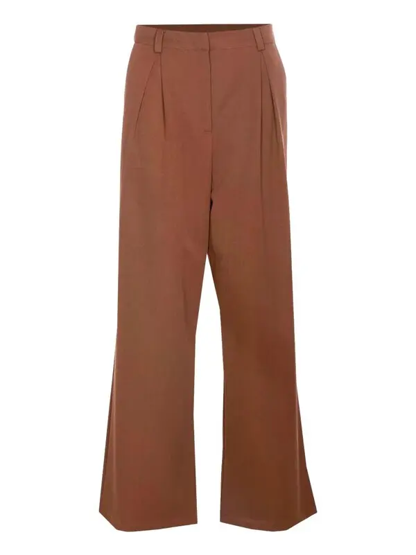 Patrizia Pepe Pleated Trousers - Brown