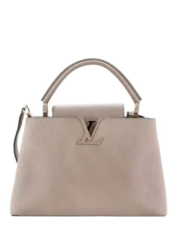 LOUIS VUITTON Capucines Pm Leather Satchel - Neutrals