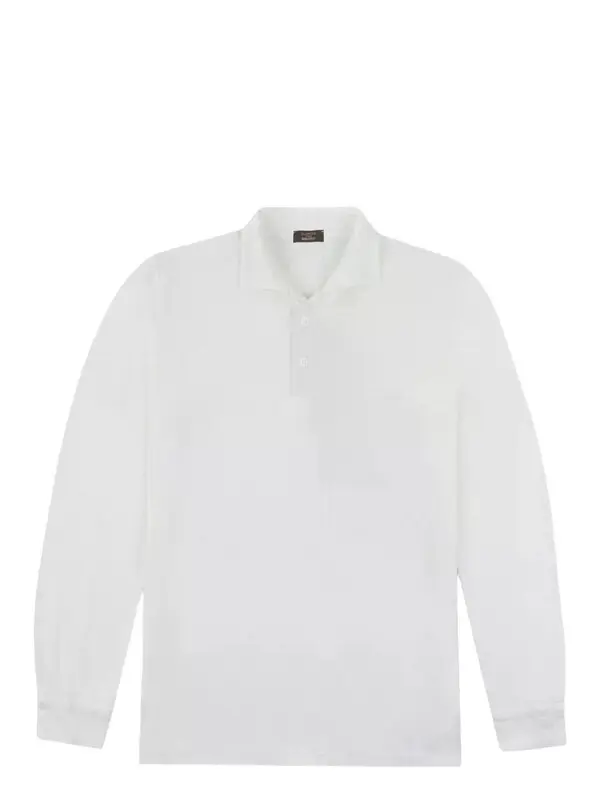 SLOWEAR Long-sleeve Polo Shirt - White
