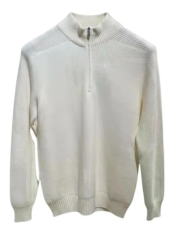 GRAN SASSO Zip-neck Sweater - White