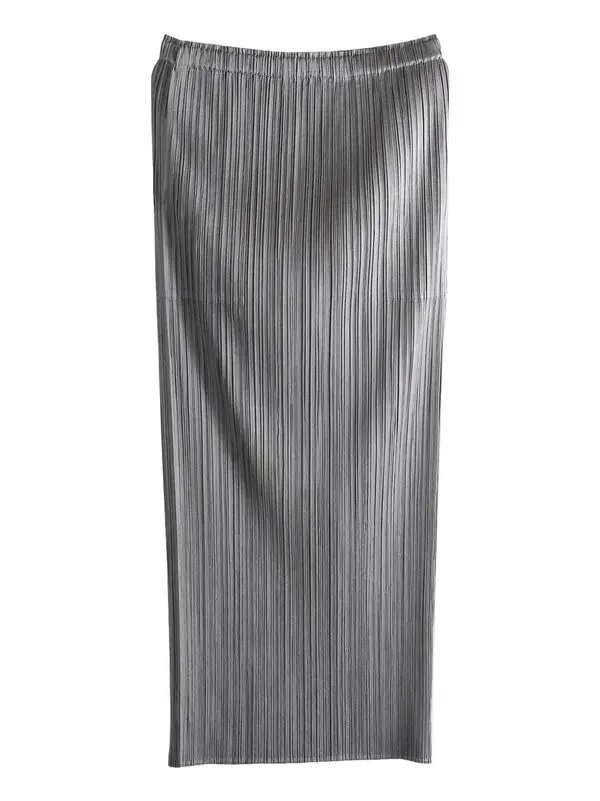 Issey Miyake Pleated Midi Skirt - Grey