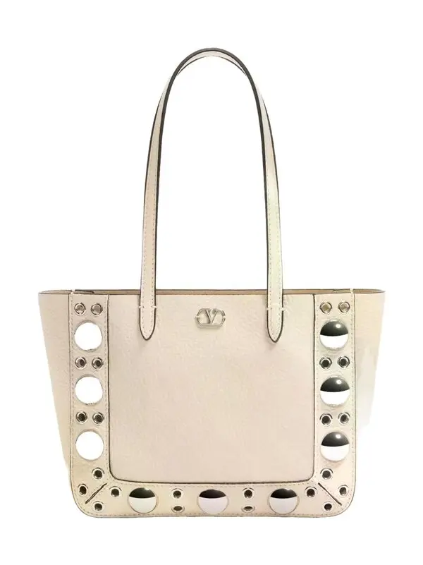 Valentino Garavani Stud-embellished Tote - Neutrals
