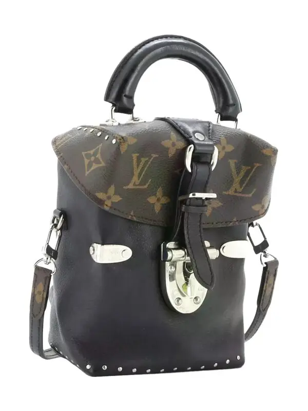 LOUIS VUITTON Camera Box Handbag Studded Monogram Canvas And Leather Crossbody Bag - Black