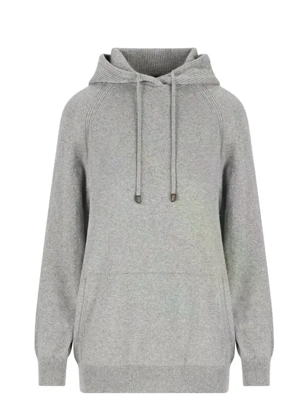 Loro Piana Merano Ribbed-detailed Hoodie - Grey