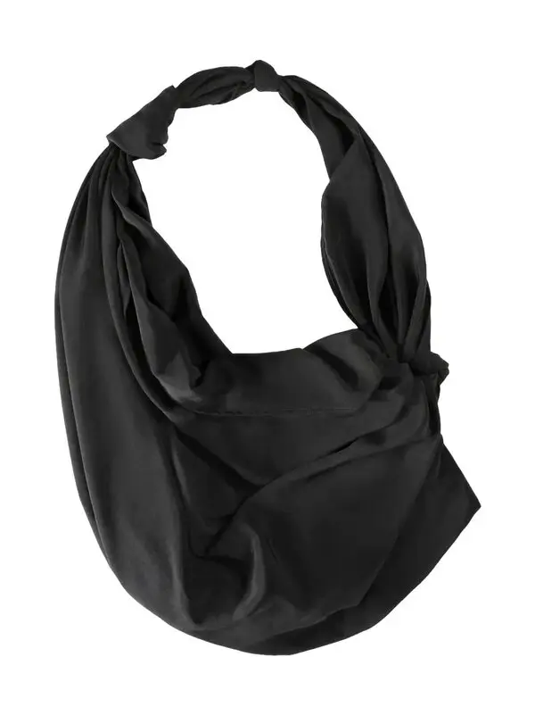 Y’s Knotted Detail Tote Bag - Black