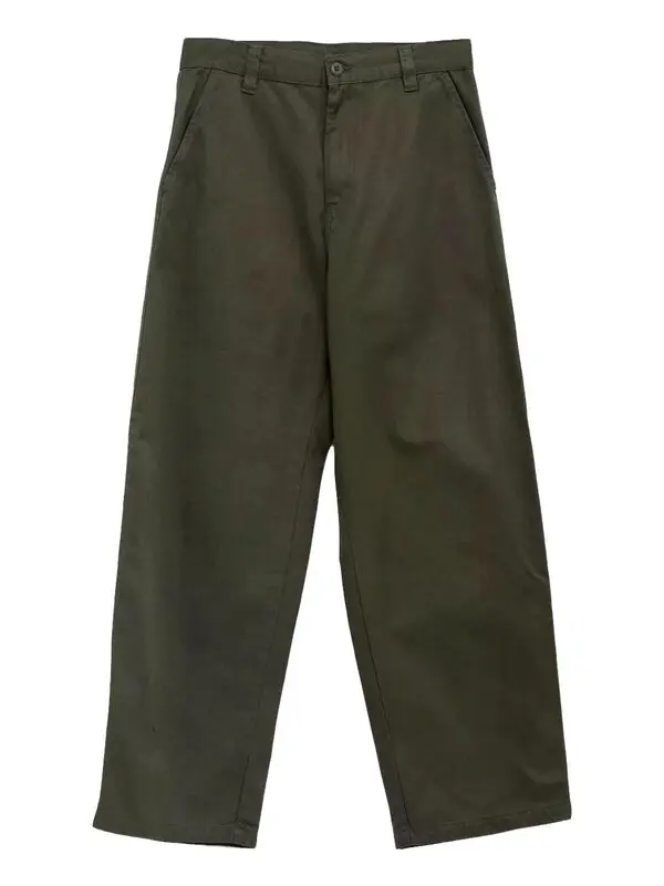 Carhartt Work In Progress Brady Logo-patch Trousers - Green