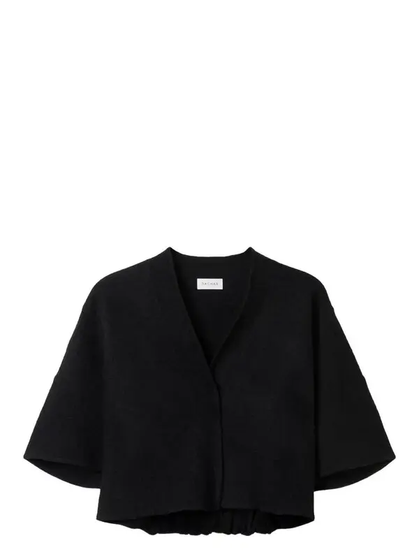 HOUSE OF DAGMAR Short Wool Cardigan - Black