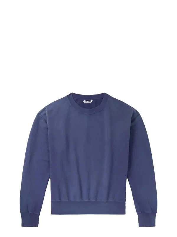 Auralee Cotton-jersey Sweatshirt - Blue