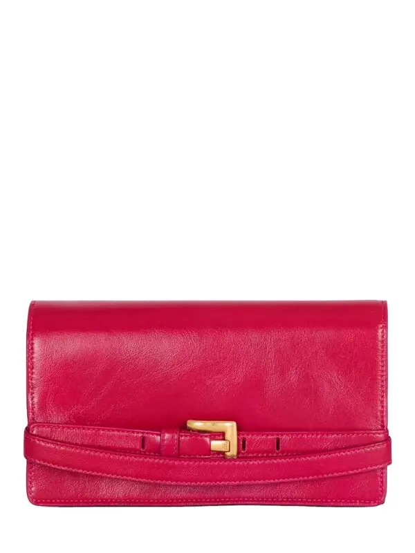 Balmain Clutch With Belt Detail - Pink