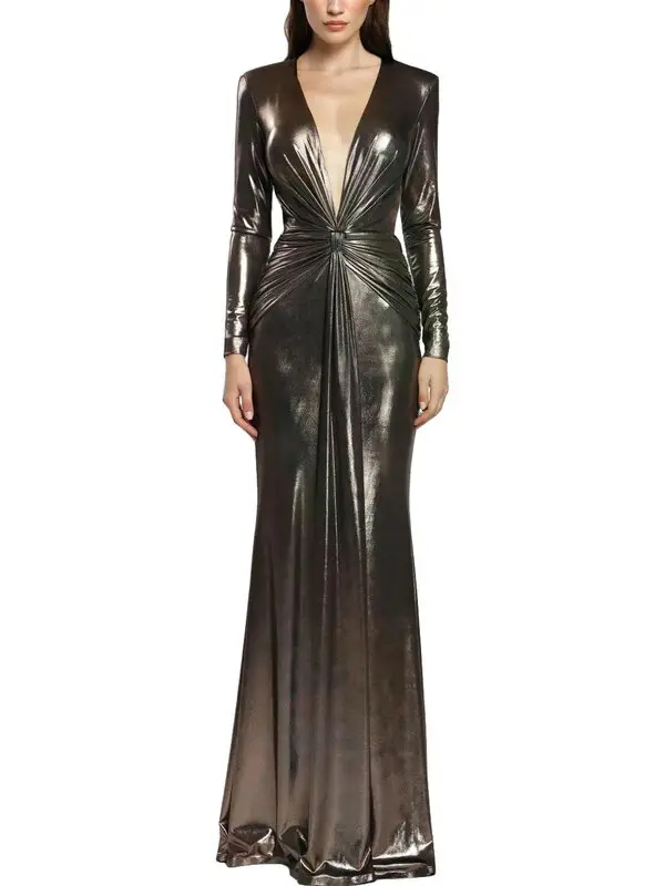 CRISTALLINI Liora Knot Maxi Dress - Brown