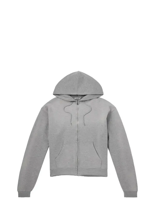Auralee Product Dyed Pima Cotton Zip-up Hoodie - Gray