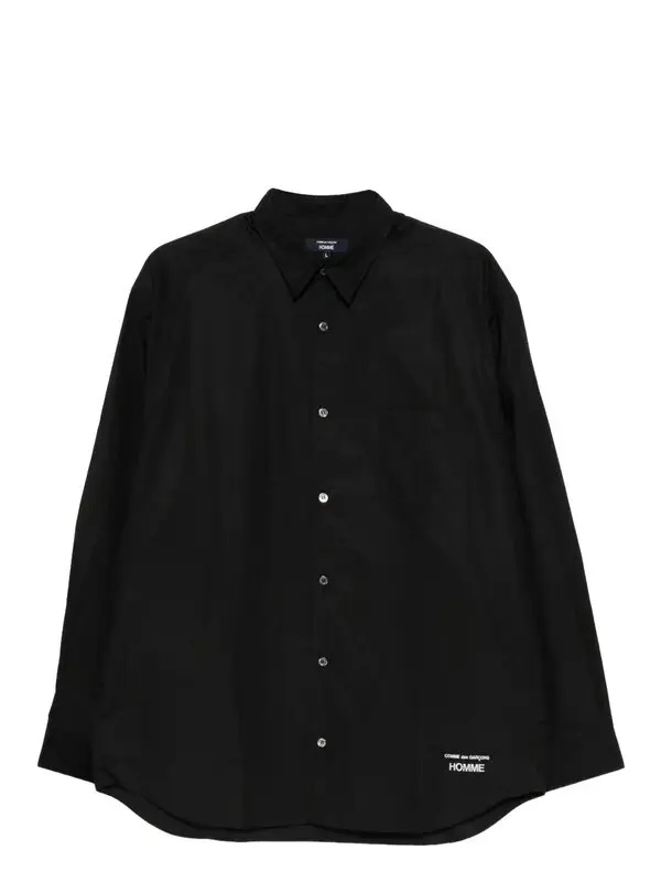 Comme Des Garçons Collor Cotton Shirt - Black