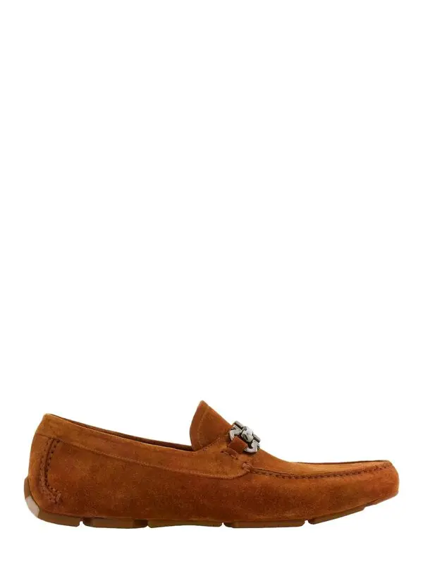FERRAGAMO Gancini-buckle Loafers - Brown