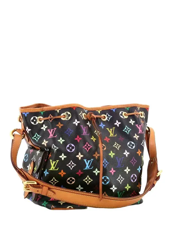 LOUIS VUITTON Petit Noe Monogram Multicolor Bucket Bag - Black