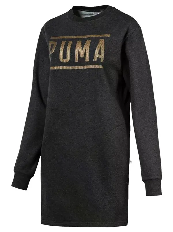 PUMA Logo Fleece Mini Dress - Grey