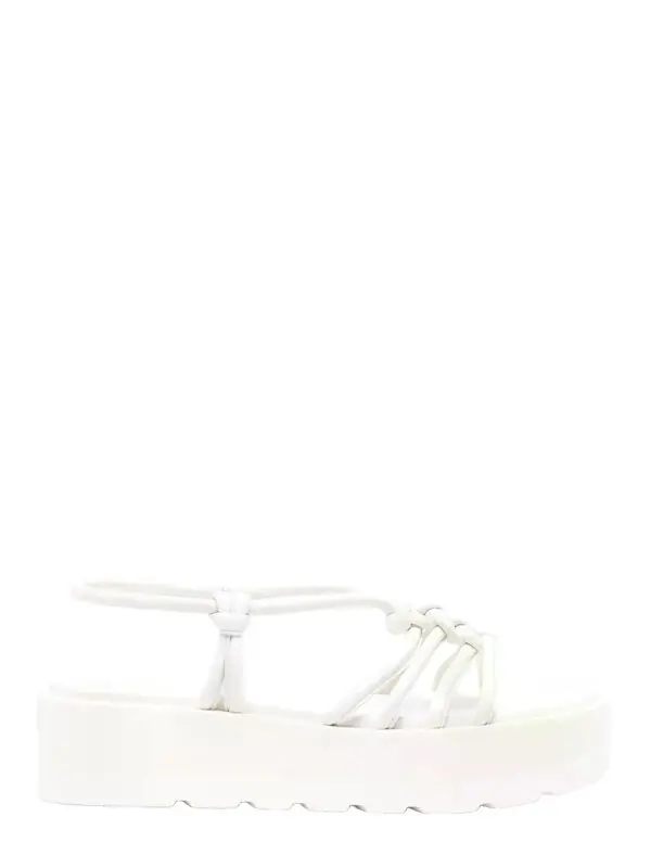 GIANVITO ROSSI 40mm Knotted Platform Sandals - White