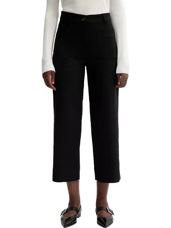 SESSUN Cropped Trousers - Black