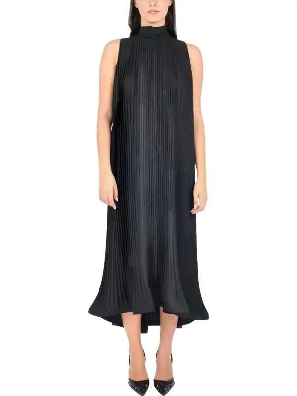 P.a.r.o.s.h Pleated Tie Dress - Black