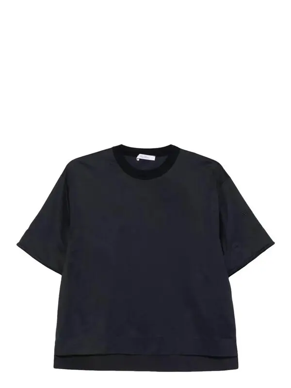 Max Mara Short-sleeve Silk Top - Black