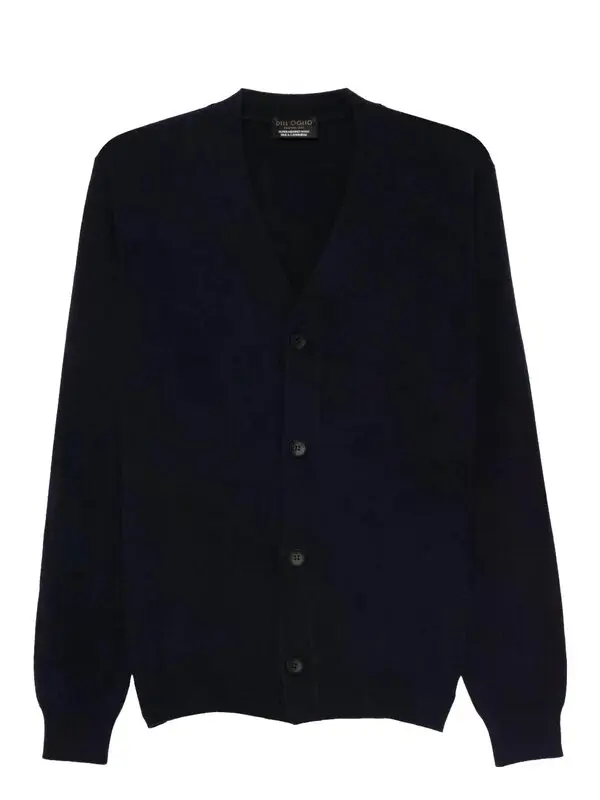 DELL'OGLIO Buttoned Cardigan - Blue
