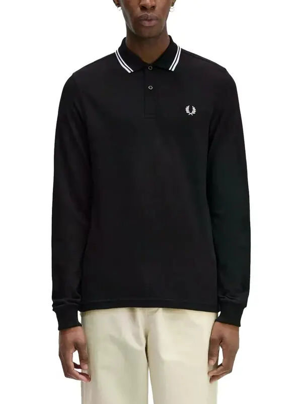 Fred Perry Embroidered Logo Polo Shirt - Black