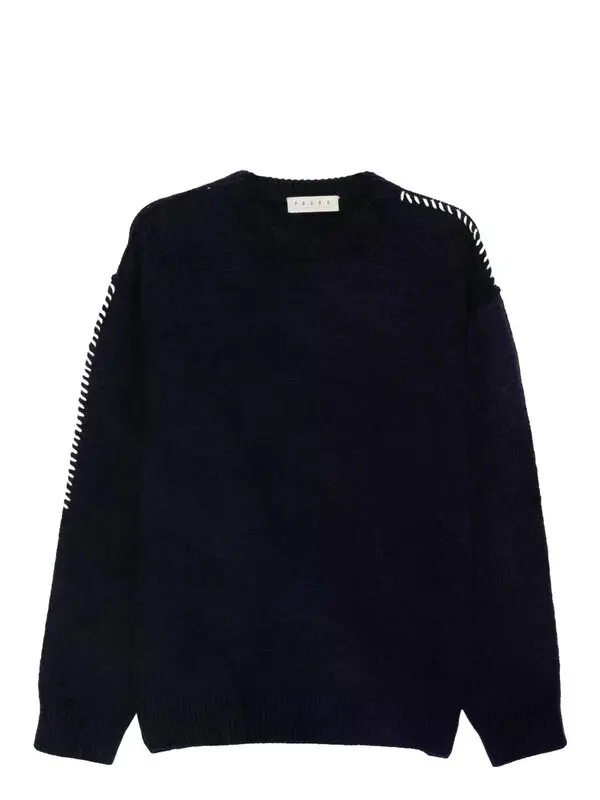 PAURA Hotaka Crew-neck Sweater - Blue
