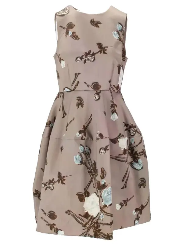 P.a.r.o.s.h Floral-embellished Midi Dress - Neutrals