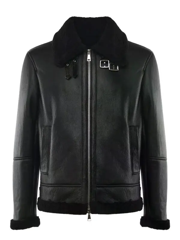 GIULIANO GALIANO Leather Jacket - Black