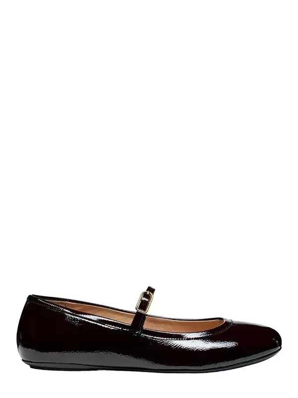 Geox Palmaria Buckle Strap Ballet Flats - Brown