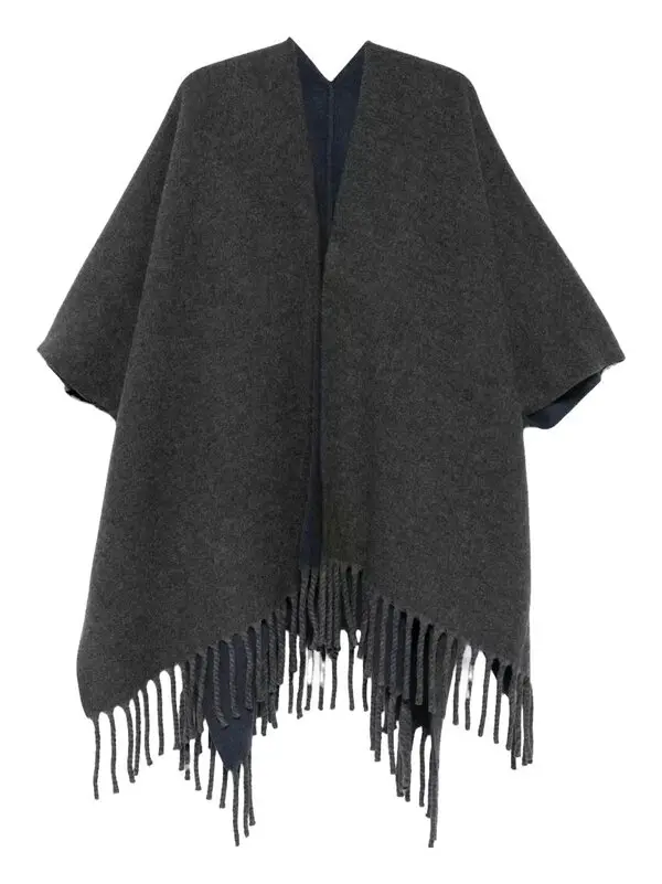 Brunello Cucinelli Fringes-detail Cape - Grey