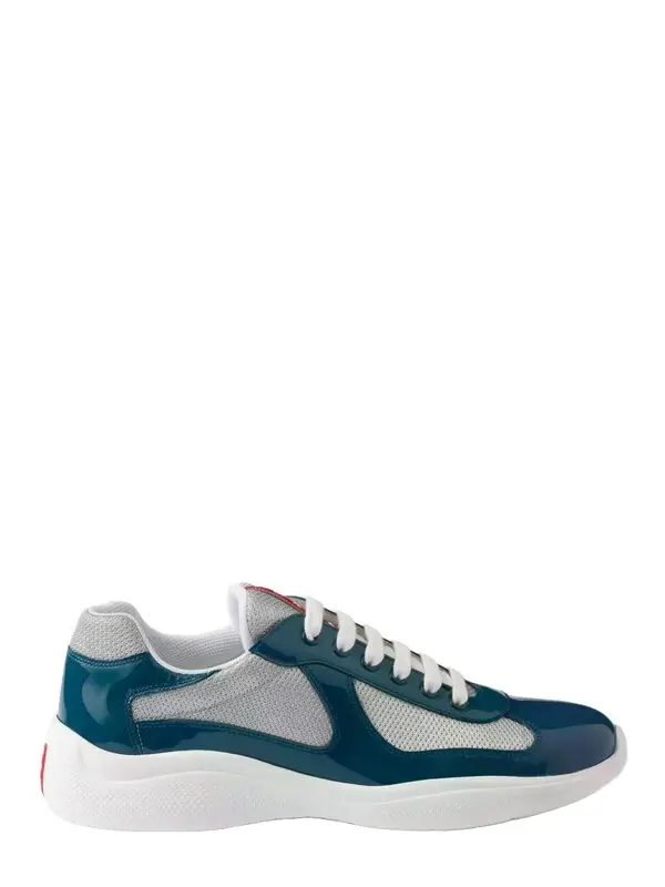 Prada Patent-leather Sneakers - Blue
