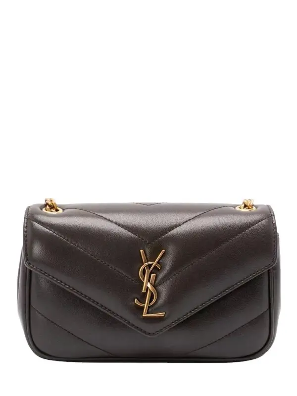 Saint Laurent Mini Loulou Crossbody Bag - Brown