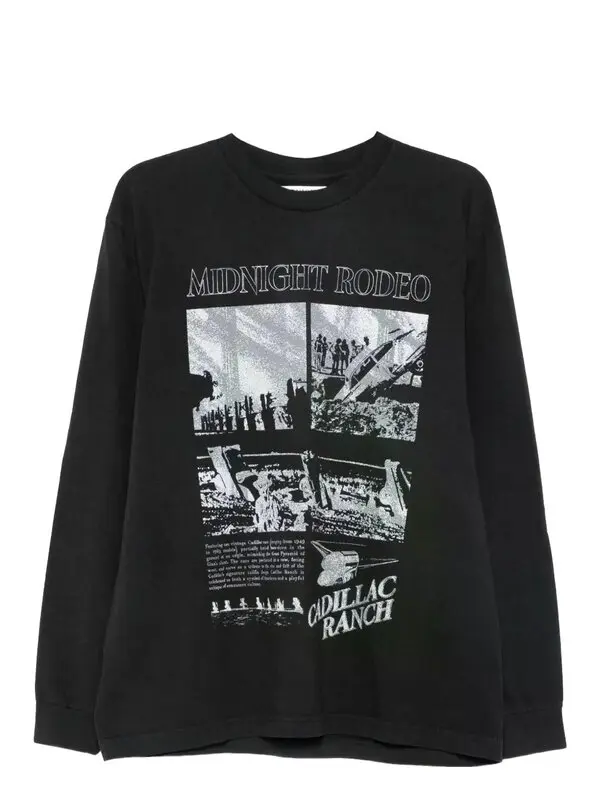 MIDNIGHT RODEO Graphic Long-sleeve T-shirt - Black